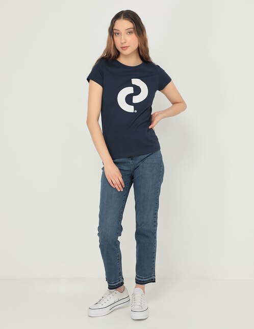 Playera manga corta Denizen cuello redondo para mujer 3