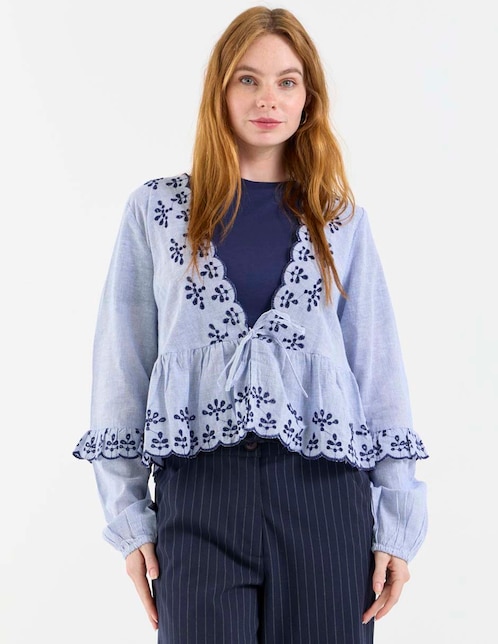 Blusa Only manga larga para mujer 1