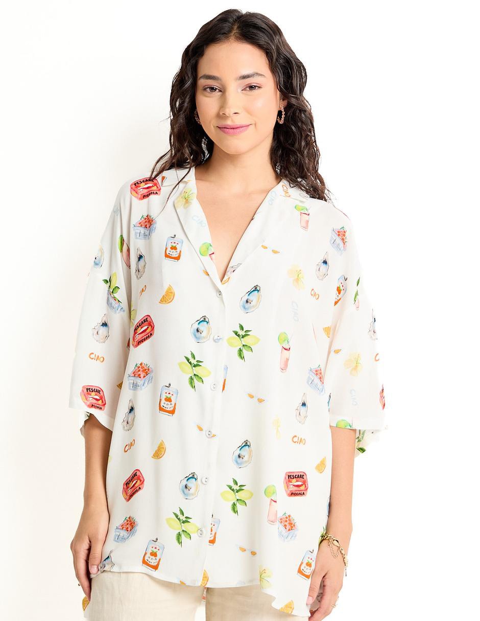 Blusa camisera Princess Polly manga al codo para mujer