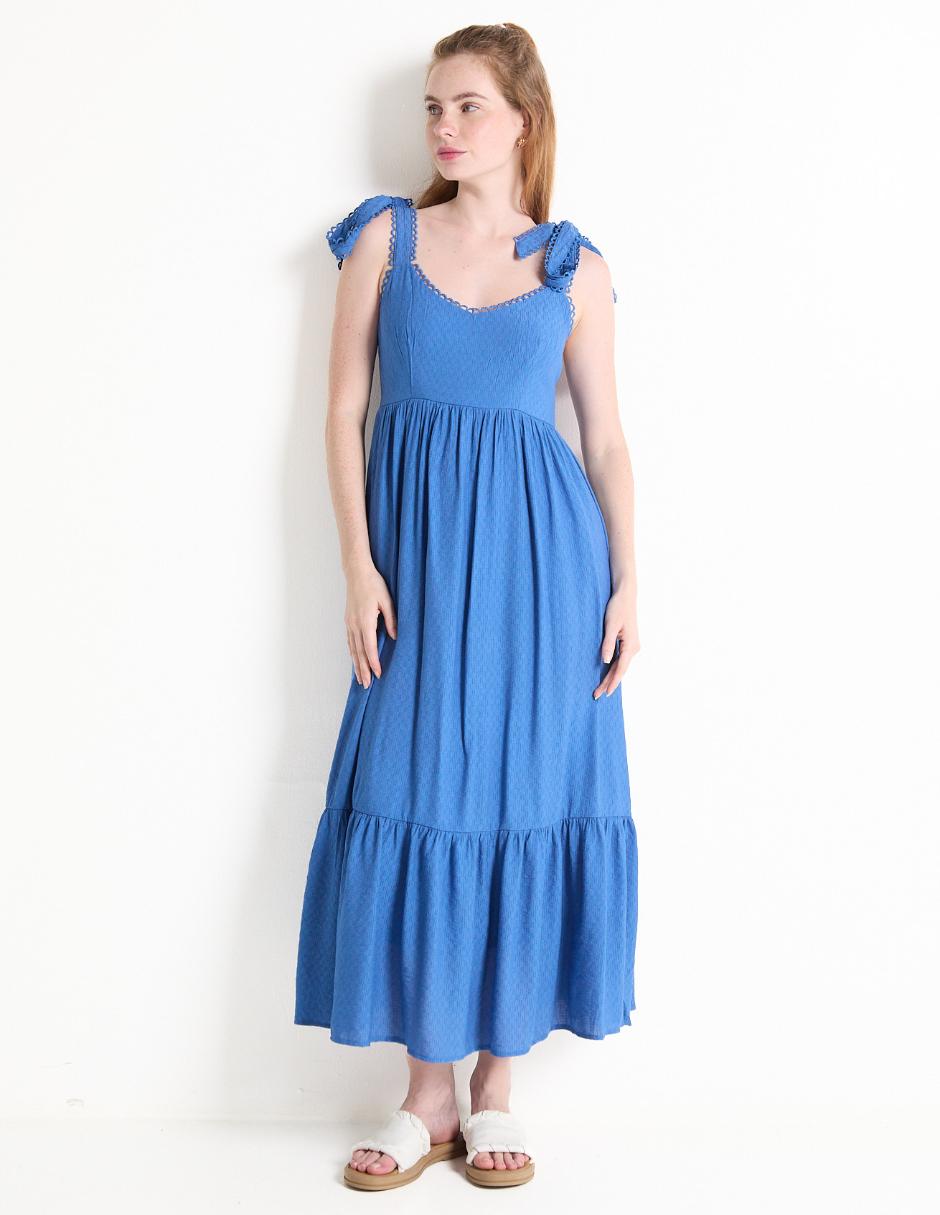 Vestido largo casual Coffee Bean poara mujer