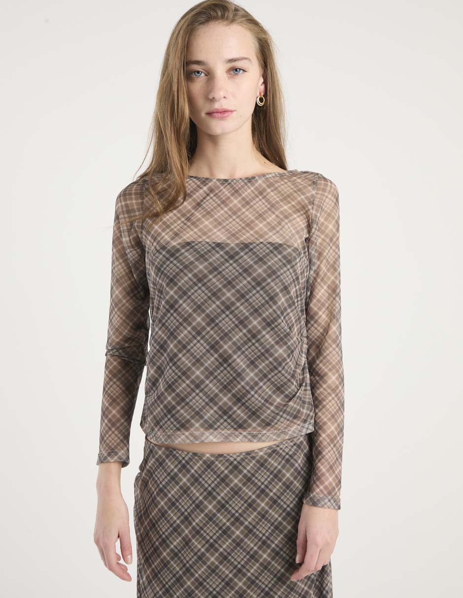 Blusa Biography manga larga para mujer